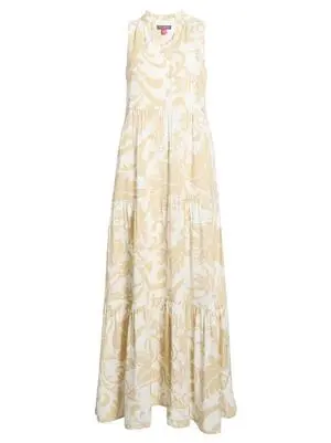 Vince Camuto Sleeveless Tiered Maxi Dress - Camel
