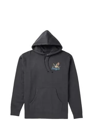 SEAGER CO Hooded Cotton-blend Fleece Knit Pullover - Asphalt