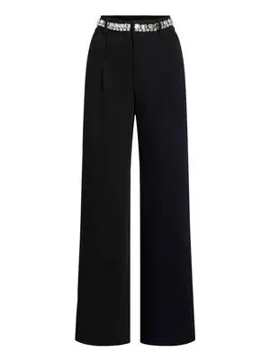 Cinq À Sept Rhinestone-embellished Genna Trousers - Black