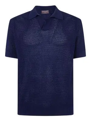 FILIPPO DE LAURENTIIS Short Sleeves "skipper" Polo Shirt - Blue