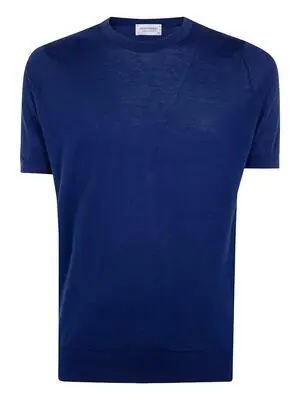 John Smedley Kempton" Crewneck Short Sleeves T-shirt - Blue