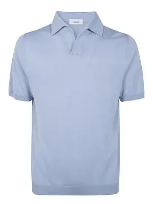 LARDINI Short Sleeves Polo Shirt - Blue