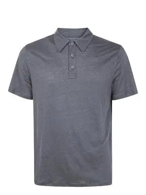Majestic International Linen Short Sleeves Polo Shirt - Gray