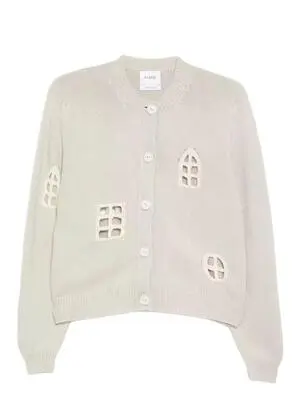 BARRIE Openwork Motif Cardigan - Neutrals