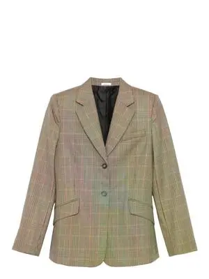 Alexander McQueen Country Check Single-breasted Blazer - Brown