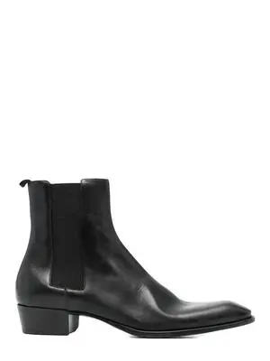 Saint Laurent Pointed-toe Chelsea Boots - Black