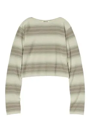 AURALEE Gradient Stripe Boat Neck Knit