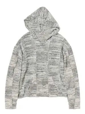 Auralee Panel Knit Pullover Parka - White