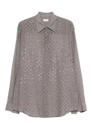 Dries Van Noten Starburst Polka Dot Print Shirt - Grey