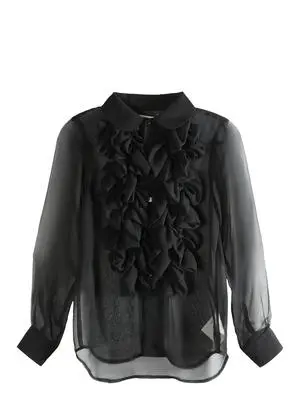 Comme Des Garçons Flower-detail Blouse - Black