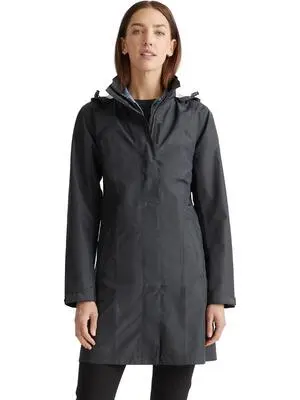 Quince Weather Proof Long Rain Shell Jacket - Black