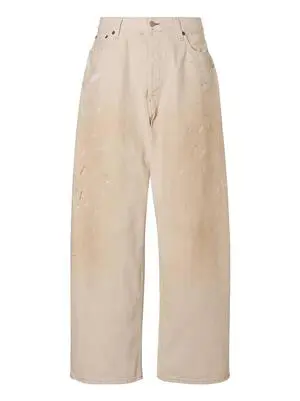 Acne Studios 2023 Distressed Wide-leg Jeans - White