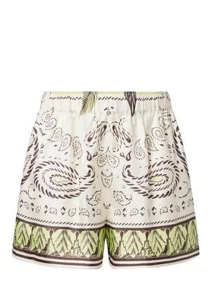 Tory Burch Printed Silk Shorts - Multicoloured