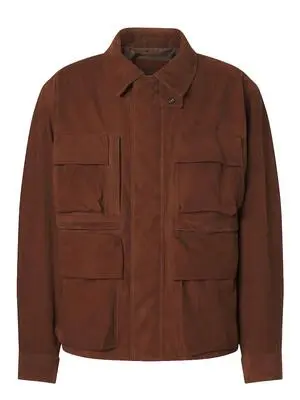 LEMAIRE Suede Field Jacket - Brown