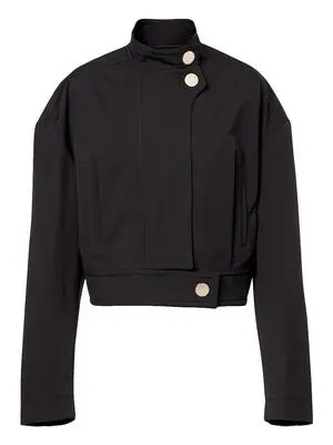 Sportmax Riviera Oversized Cotton Bomber Jacket - Black