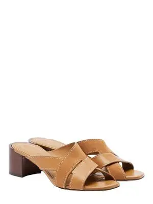 TOD'S Leather Sandals - Brown