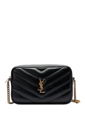 Saint Laurent Loulou Quilted Leather Camera Bag Black