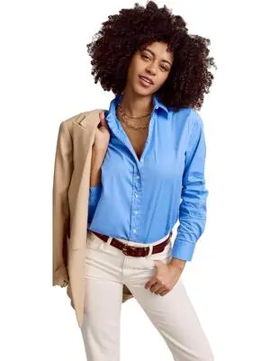 The Shirt By Rochelle Behrens The Icon Stretch Shirt - French Blue