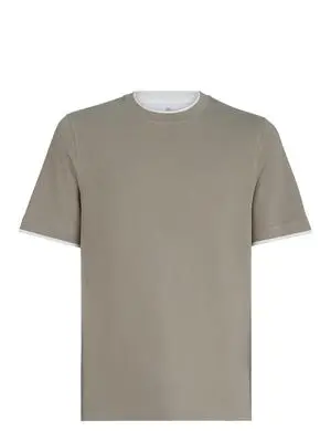 BRUNELLO CUCINELLI Cotton Faux-layered T-shirt