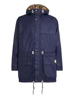 Barbour X Paul Smith Durham Waxed Jacket - Blue