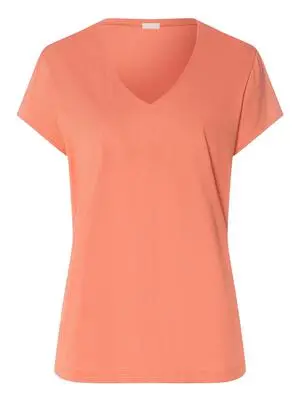 Hanro Organic Cotton V-neck T-shirt - Orange
