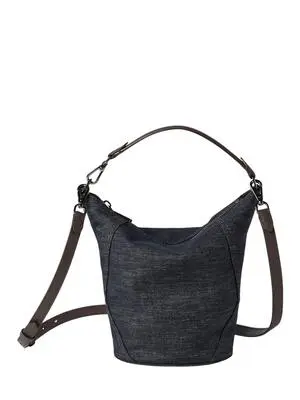 Brunello Cucinelli Denim-effect Bucket Bag - Blue
