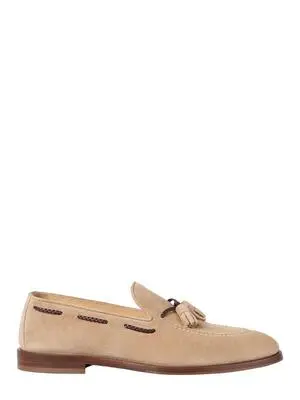Brunello Cucinelli Suede Tassel Loafers - Orange