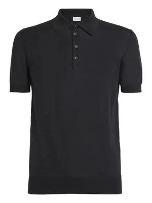 Pal Zileri Silk-cotton Polo Shirt Black