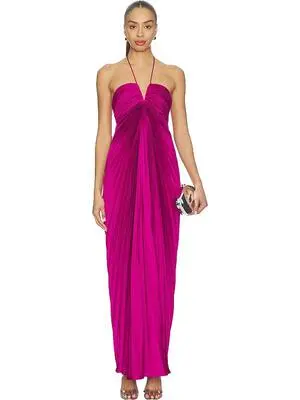 AMUR Ionea Pleated Gown - Nectar