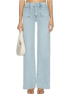 FRAME Le Slim Palazzo Modernist Pocket Long Jeans - Tribute