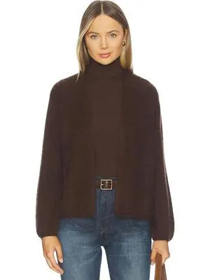 W. CASHMERE Juniper Balloon-sleeve Open Cardigan - Americano