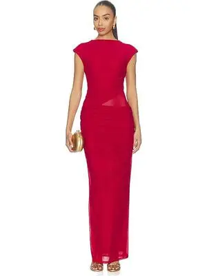 SNDYS. Lorelai Maxi Dress - Red