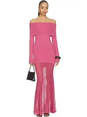 SEROYA Isotta Off-Shoulder Dress Blush