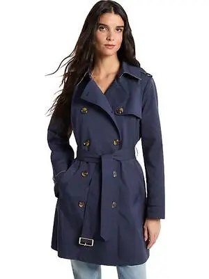 Michael Kors Belted Trench Coat - Blue