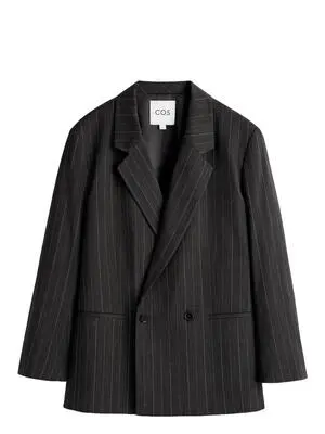 COS Pinstriped Double-breasted Blazer