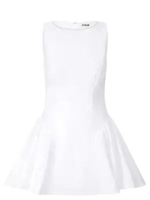 Staud Panelled Mini Dress - White