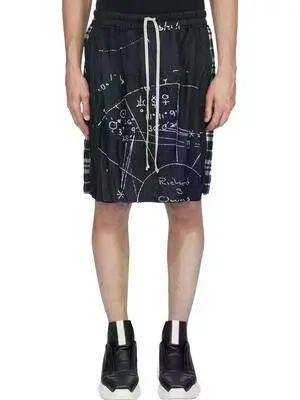 Rick Owens Check Print Shorts - Black