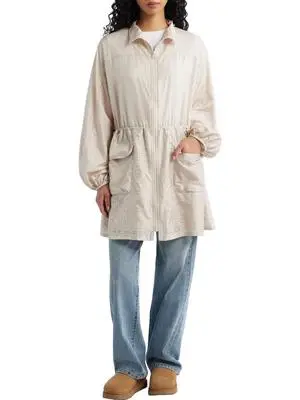 UGG Kynlee Nylon Zip-up Dress Jacket - Bluff