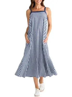 BRAVE+TRUE Erica Gingham A-Line Midi Dress