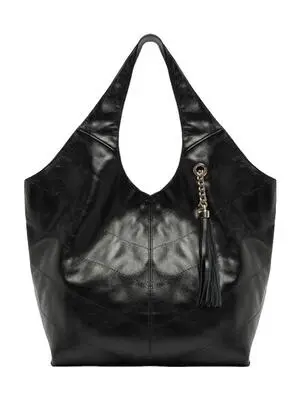AREZZO Large Sonya Leather Hobo - Black