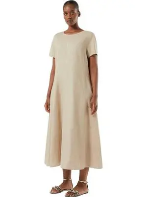 MARINA RINALDI Azzurro Linen Dress