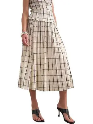 Topshop Saloon Midi Skirt Stone