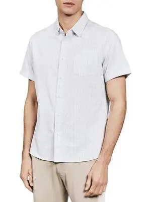 7 Diamonds Bishop Short Sleeve Button-down Shirt - White
