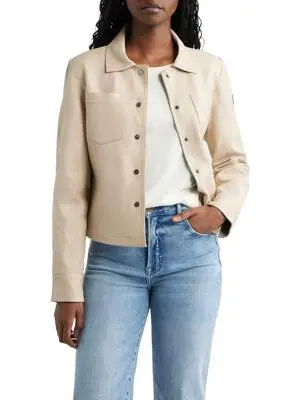 Mauritius Lefei Leather Jacket - Bone