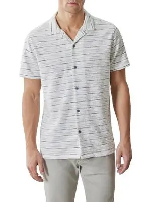 Robert Barakett Sage Short Sleeve Button-up Shirt - Swan