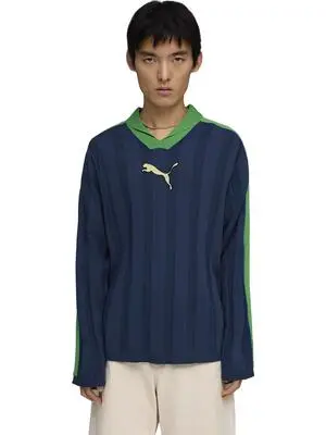 PUMA T7 Long Sleeve Polo Shirt - Blue