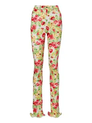 Acne Studios Epetra Floral Ruffled Jeans Multicoloured