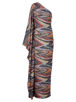 TALLER MARMO Jasmine Sequined Draped Gown - Multicoloured