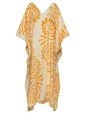 Juan De Dios Morena Kaftan Dress - Neutrals