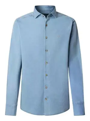 HACKETT Embroidered Logo Shirt - Blue